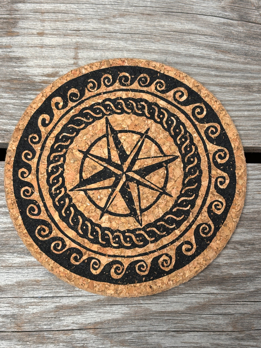 Cork Coaster - Compass Rose – Trainyard Store