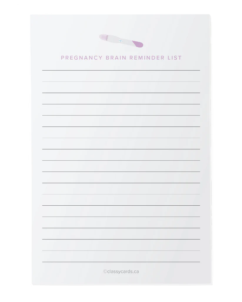 Pregnancy Brain Reminder List - notepad – Trainyard Store