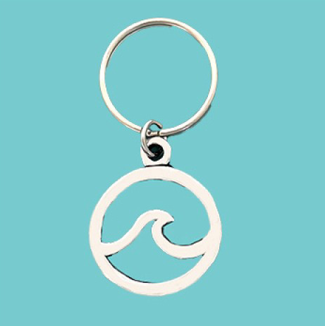 Wave Pewter Keychain – Trainyard Store